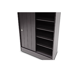 Baxton Studio Shoe-Rack Cabinet, Espresso
