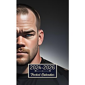 Pocket Calendar 2024-2026: Two-Year Monthly Planner for Purse , 36 Months from January 2024 to December 2026 | Jocko Willink | Dark theme
