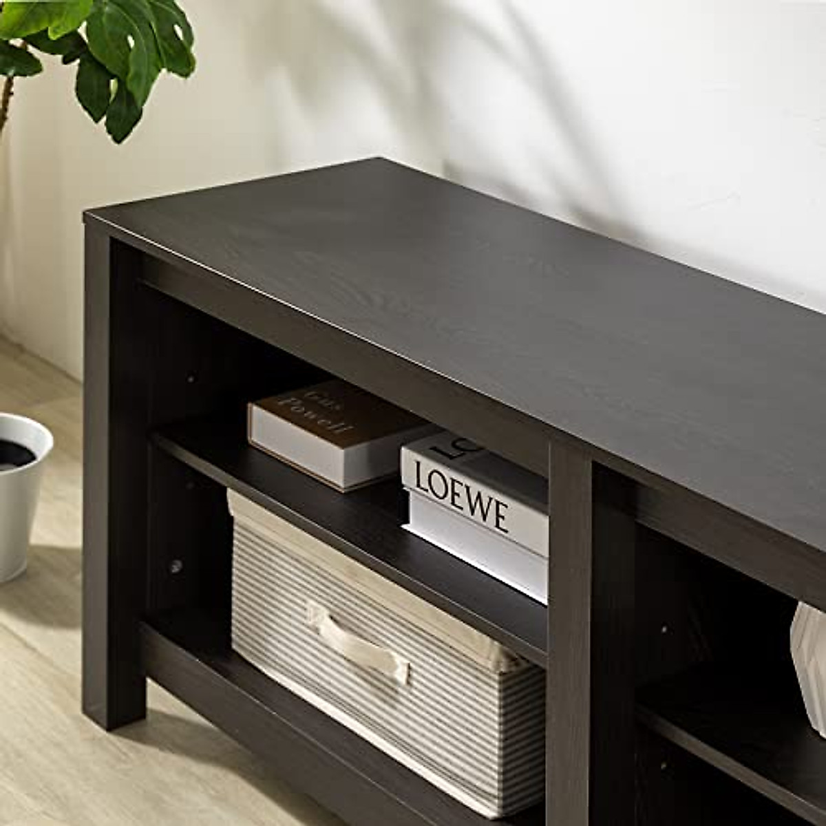 Zinus Camden TV Stand for TVs up to 65” / Contemporary Entertainment Center with Open Shelving/TV Stand with Storage/Living Room or Bedroom Furniture, Espresso