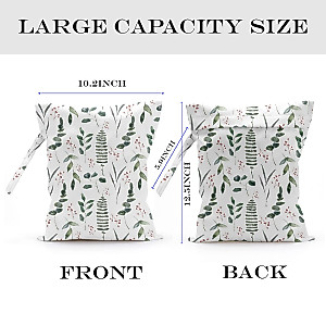 zcyxuuw 2 Pcs Wet Bag, Wet Dry Bag, Wet Bag for Swimsuit, Travel, Beach, Pool, Diapers, Dirty Yoga Gym Clothes, Toiletries, Makeup Bag, Cheetah Leopard Print Leopard Lover Gift for Birthday.