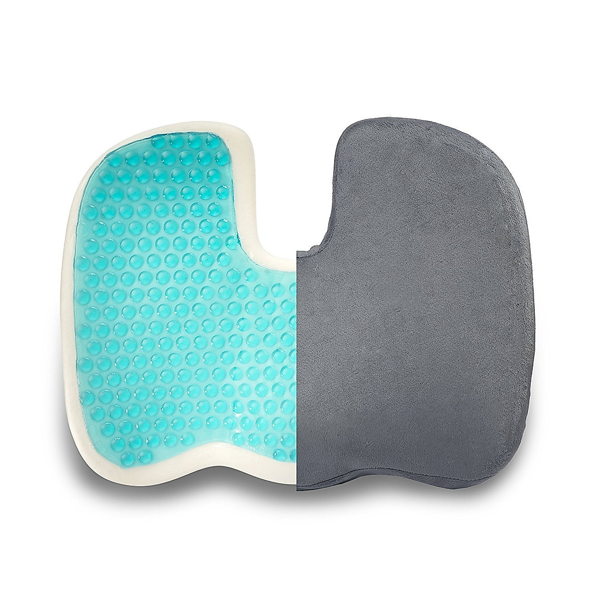 Dr. Flink Tailbone Seat Cushion - Pain Relief Chair Pillow, Cool Gel-Enhanced 100% Memory Foam, Orthopedic & Quality Comfort | Support & Relives Back & Sciatica, for Car, Truck, Home, and Office