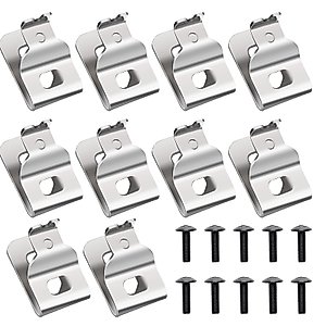 10Pcs Belt Clips For Dewalt, 304 Stainless Steel Hook Clips Drill Clips Tool Kit With Screws Belt Replacement for Dewalt N268241 Fit for 20V Power Tools DCD980 DCD980L2 DCD985L2 DCD985