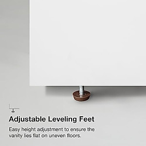 Ove Decors Emery 72 in. Double Sink Bathroom Vanity, in Pure White