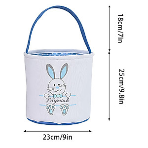 Niqai Personalized Easter Baskets for Kids Boys Girls Custom Easter Basket with Name Customized Easter Gift for Toddler, One Size