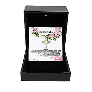 Grandma Thank You, Grandma Gifts 925 Sterling Silver, Message Card Jewelry, Grandma Gifts From Grandchildren Jewelry, Mama gifts, Mama Gifts From Daughter