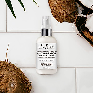 Sheamoisture Daily Hydration Face Lotion for All Skin Types 100% Virgin Coconut Oil for Daily Hydration 3 oz
