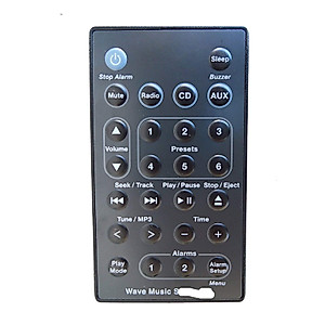 Black General Replacement Remote Control Fit for AWR1B1 AWR1B2 AWRCC4 AWRCC5 AWRCC8 for Bose Wave Music System