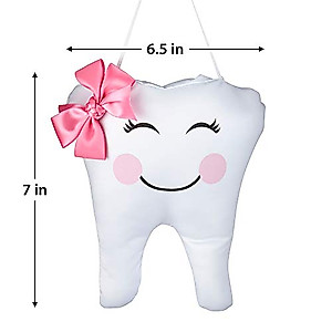 Lillian Rose, Pink (24TF415 P) Tooth Fairy Pocket Pillow, 1 Count (Pack of 1)