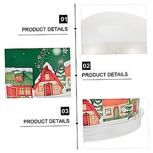 BUGUUYO 5 Sets Boxes Christmas Hug Bucket Plastic Cake Containers Mini Cake Box Clear Cake Stand Dessert Box Christmas Clear Dessert Boxes Clear Plastic Cake Box Handy Gift Case Gift Box