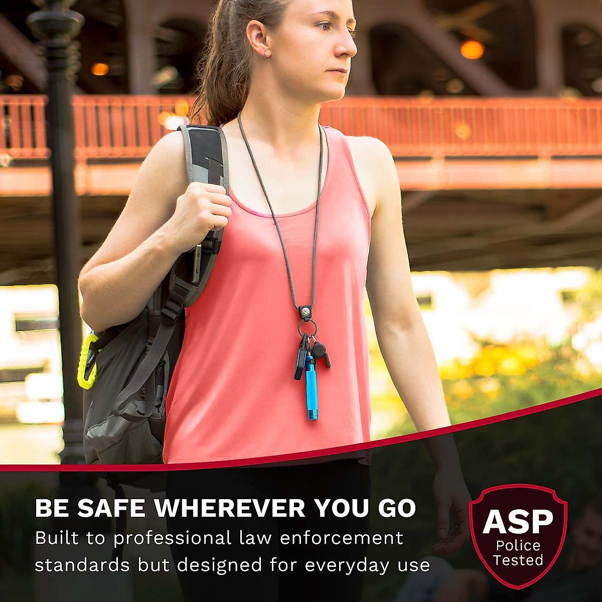 ASP - D2 Metro Defender Pepper Spray, Self-Defense for Women and Men, Quick-Release Personal Defense Equipment, Personal Protection Device, Safety Running Gear, Personal Security Devices, 0.10 Ounces