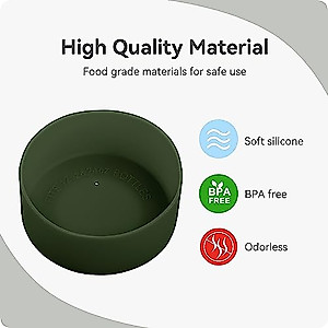 Prurex 2 Pcs Silicone Boot for Stanley Cup Tumbler 40oz & IceFlow 20oz 30oz, Bottle Bottom Sleeve Cover Compatible with Stanley Cup Accessories(Grass Green)