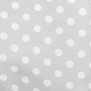 mDesign 21.65" High Steel Frame/Wood Top Storage Dresser Furniture with 5 Fabric Drawers, Wide Bureau Organizer for for Baby, Kid, and Teen Bedroom, Nursery, Playroom, Dorm - Gray/White Polka Dot