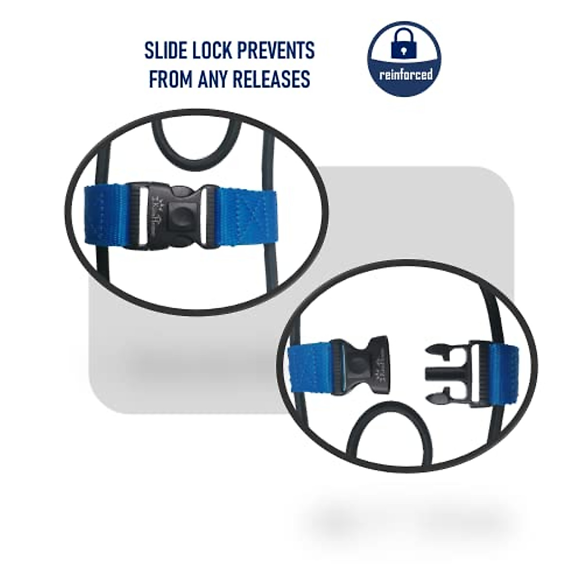 KiinHome Trash Can Lock, Bungee Cord for Outdoor Garbage Can Lid, Animal Proof Garbage Lid Lock (Works for Dogs, Bears, Raccons, Opossums), Heavy Dutty Elastic Strap. (Trash Can NOT Included)