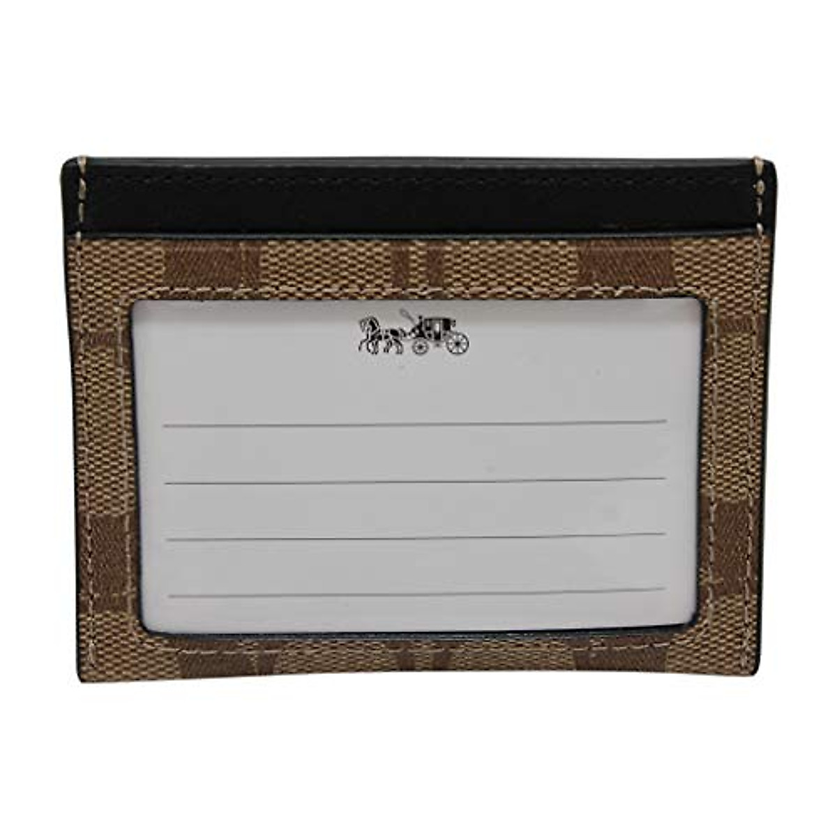 Coach Men ID Card Case Signature QB/Tan