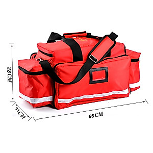 Aurelius Large Capacity First Aid Responder Bag Empty EMT Trauma Bag,Emergency Supplies Not Included (Longer)