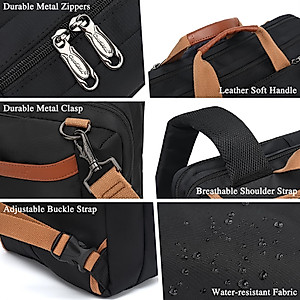 CoolBELL [3 in 1 Convertible 17.3 Inches Laptop Bag Water-resistant Messenger Bag Shoulder Bag Backpack Multi-functional Briefcase for Men Women Work Travel Business Large Capacity (Black)