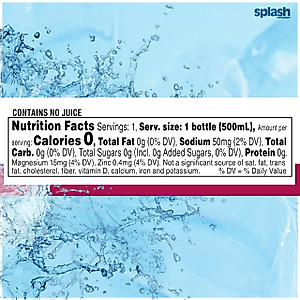 Splash Refresher, Wild Berry Flavor Water Beverage, 8 Fl Oz Plastic Bottles (24 Count)