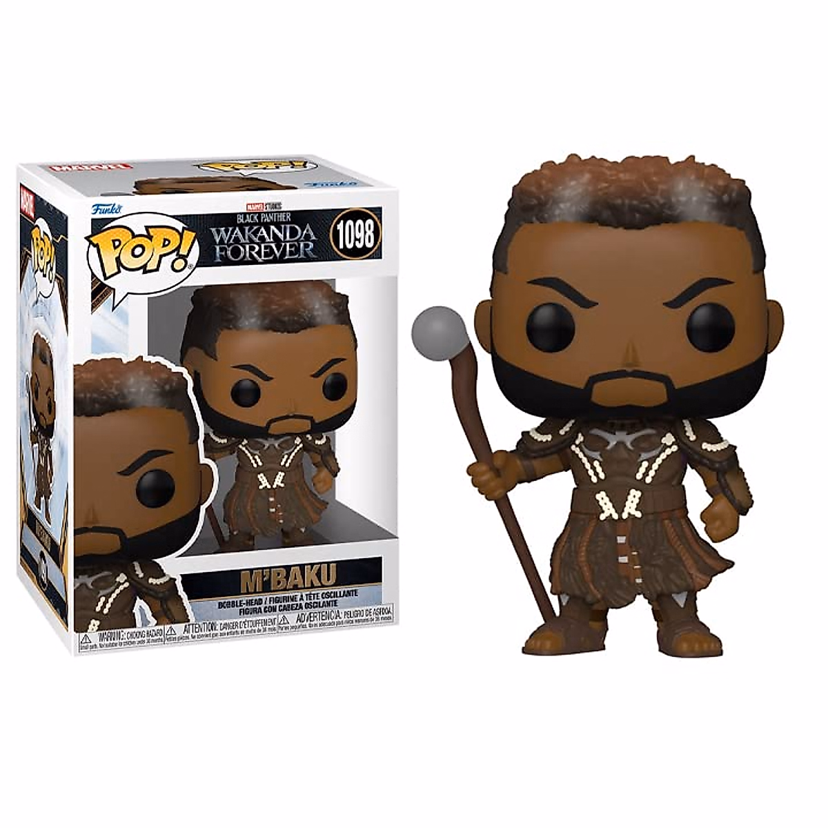 POP Marvel: Black Panther: Wakanda Forever - M'Baku Funko Vinyl Figure (Bundled with Compatible Box Protector Case), Multicolored, 3.75 inches