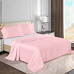 Homiest 60"x80" Duvet Cover for Weighted Blanket, Blush Pink Satin Weighted Blanket Cover Full/Queen Size with 8 Ties, Silky & Removable Zippered Duvet Cover Heavy Blanket Duvet Cover for Adults