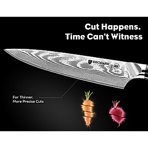 Damascus Knife Set 3 PCS with Premium VG10 Damascus Steel, Ultra-Sharp Professional Japanese Kitchen Knife Set, Full Tang Chef Knife Set with G10 Hand