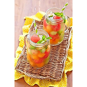 Outside the Box Papers Kelly Green and Pink Chevron and Stripe Paper Straws 7.75 Inches 100 Pack Kelly Green, Pink, White