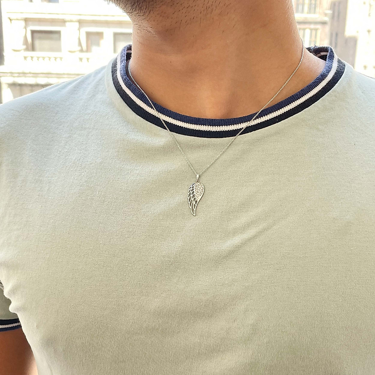 Prime and Pure Charm Pendant Necklace Set in 925 Sterling Silver for Womens | Girls | Open Lotus | Celtic Cross | Angel Wing | Tiny Lotus | Tiny Love Heart (Wing Feather)