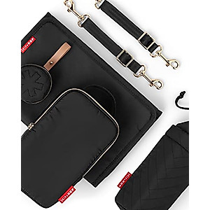 Skip Hop Diaper Bag Backpack: Suite 6-in-1 Diaper Backpack Set, Multi-Function Baby Travel Bag with Changing Pad, Stroller Straps, Bottle Bag and Pacifier Pocket, Black