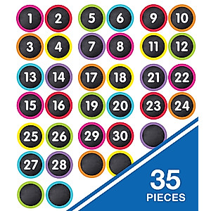 Schoolgirl Style Twinkle Twinkle You're a STAR - 35 pc Numbers Bulletin Board Cutouts, Number Cutouts for Bulletin Board, Number Line, Seating Chart Board, Table Numbers 1-30, and Classroom Decor