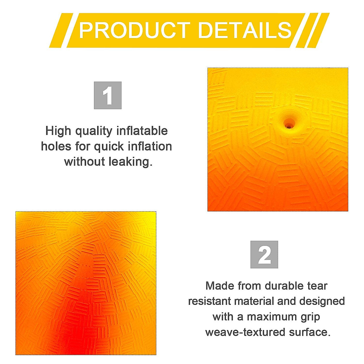 Four Square Balls, 8.5 Inch Playground Ball for Kids Outdoor Dodgeball Kickball Handball Game with Hand Pump (4 Pack)