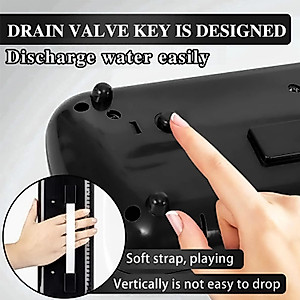 Eavnbaek 32 Keys Melodica Instrument, Soprano Melodica Air Piano Keyboard Pianica with 2 Soft Long Tubes, 2 Short Mouthpieces and Carrying Bag (Black)