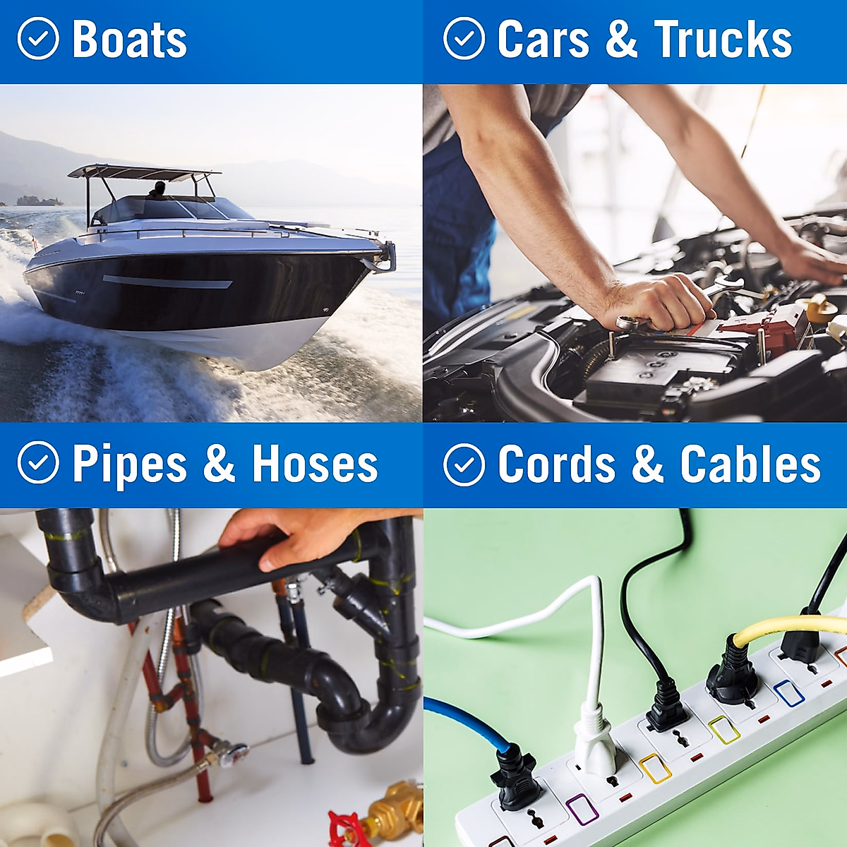 Heavy Duty Silicone Tape Plumbing Self Fusing Silicone Tape Plumbing Tape Silicone Water Pipe Rubber Tape Hose Repair Water Seal Fusion Coax Seal Electrical or Silicone Waterproof Tape for Leaks 15FT