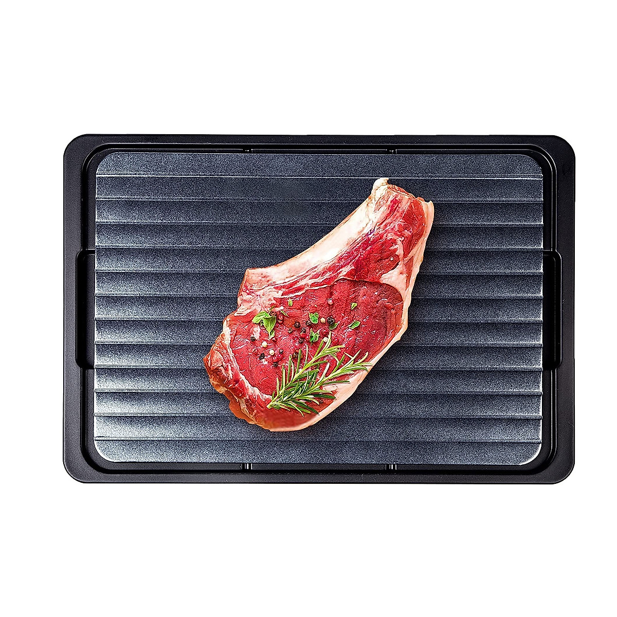 Generic Fast Defrosting Tray Frozen Meat, Heat Conduction Tray, Thawing Board Frozen Food, Thaw master tray non electrical, large drip tray, Oil Brush, Food Tong, Cleaning Sponge and Ice Cream Spoon