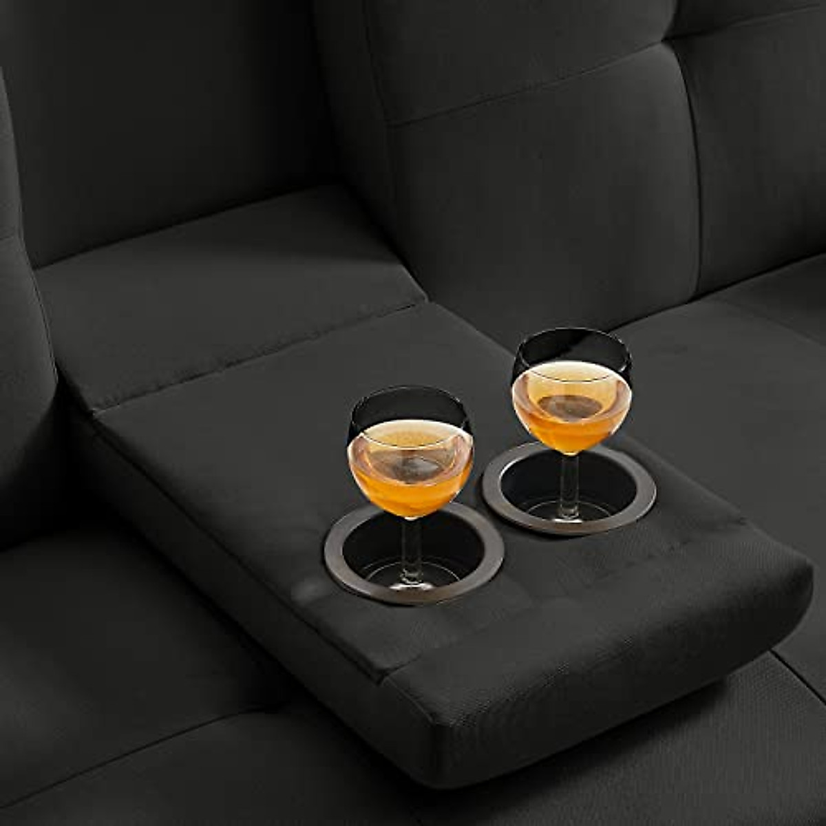 Eafurn Convertible Sofa Bed, Adjustable Modern Futon Couch-Breathable Fabric Folding Lounge Loveseat Reversible Daybed Easy to Clean-Ideal for Bedroom, Dark Gray Linen