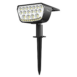 Solar Spot Lights Outdoor,Xibolar 32 LED Solar Landscape Spotlights, IP65 Waterproof Solar Powered Garden Wall Lights, Auto On/Off 2 Modes Lighting for Yard Pathway Porch Patio(Cool White/1 Pack)