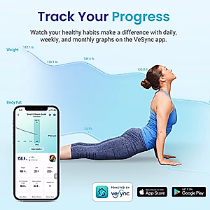 Etekcity Smart Scale for Body Weight, Digital Bathroom Weighing Machine Fat Percentage BMI Muscle, Accurate Composition Analyzer People, Bluetooth Electronic Measurement Tool, 400lb