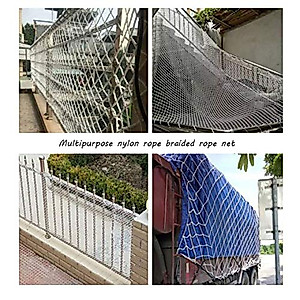 banister guard net Child Safety Net, Decoration Net White Decor Net Woven Rope, Truck Cargo Trailer Netting Net Mesh Nets, Rail Balcony Banister Stair Playground Climbing Children Protection Fence Out