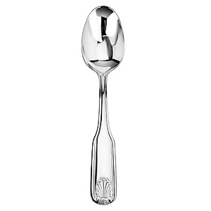 New Star Foodservice 58260 Shell Pattern, 18/0 Stainless Steel, Serving Spoon, 8.4-Inch, Set of 12