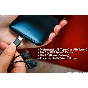 Works PRO USB Type-C Charger for Nokia X100 Provides Fast Charging at 5Amps/100 Watt Capacity (Black 1M)