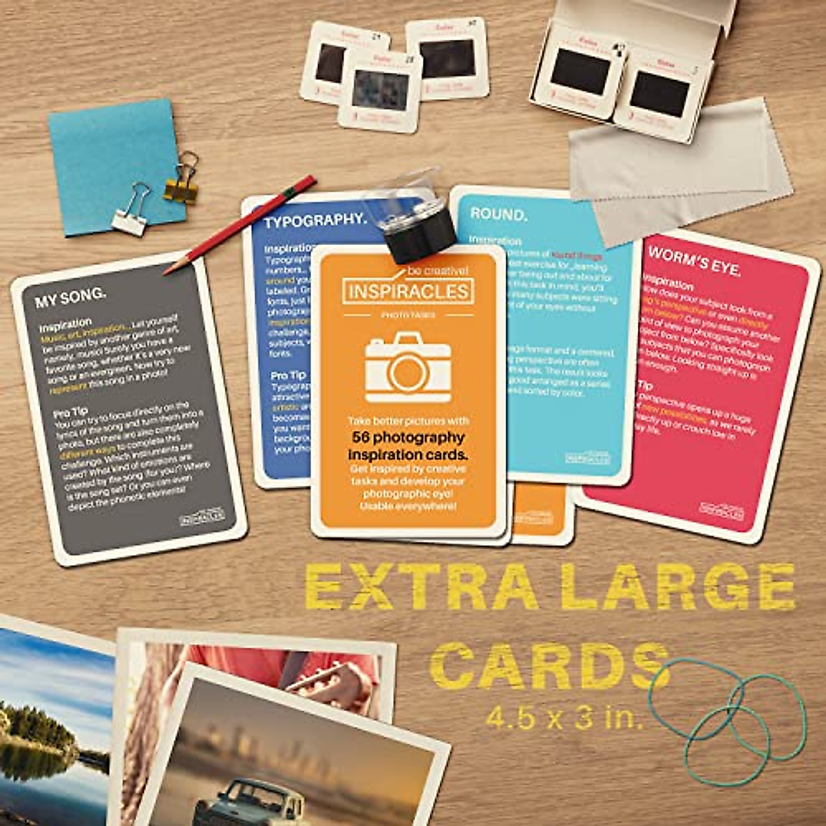 Photography Inspiration Cards, Bundle of 3: of Classic, Landscape and Portrait Edition Camera Accessories - XL Card Deck, Photographer Gifts, DSLR Accessory, Photography Accessories
