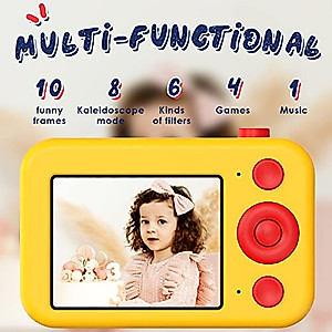 Kids Camera, Christmas Birthday Gifts for Boys Age 3-9, HD Digital Video Cameras for Toddler, Portable Toy for 3 4 5 6 7 8 Year Old Boy with 32GB SD Card