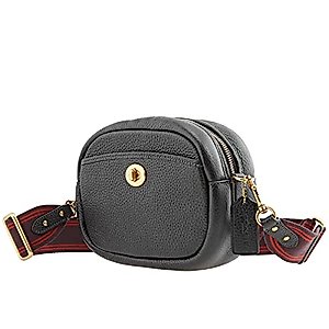 COACH Black Ladies Camera Pebbled Crossbody Bag