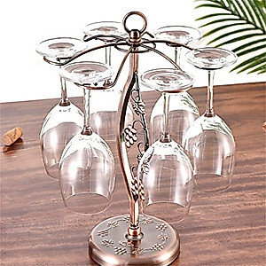 YFQHDD Glass Hanger Cup Display Baskets Wine Rack Holders Bar Storage Iron Stand Kitchen Organizer Home Decor