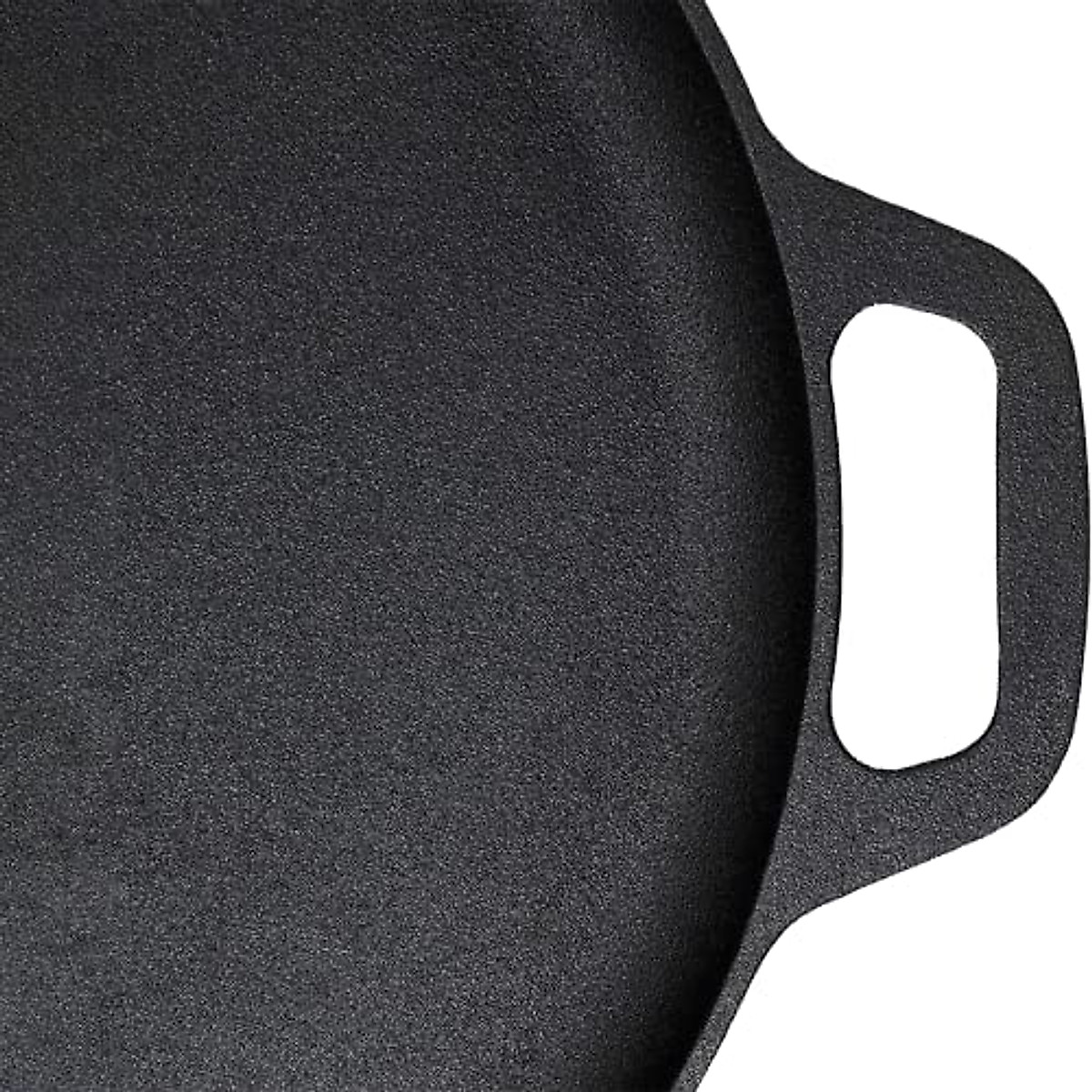 Backcountry Iron 13.5 Inch Cast Iron Pizza Pan with Loop Handles Pre-Seasoned