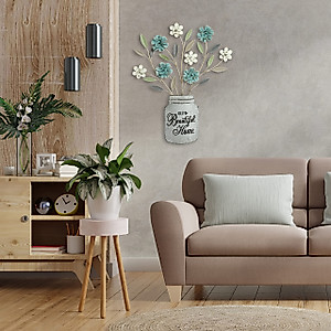 Hosley Metal Dimensional Wall Art Vase- 24" High. Ideal Gift for Weddings, Special Occasion, Home Decor, Party, Spa, Votive/LED Gardens, Home Office O9