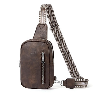 CLUCI Small Sling Bag for Women 2024 Vegan Leather Crossbody Chest Bags Trendy, Women's Fanny Pack