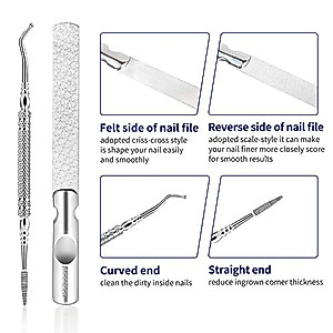 Nail Clippers for Thick Nails,Large Toenail Clippers for Ingrown Toenails or Thick Nails for Men,Women, Seniors,Adults. Professional Stainless Steel Toenail and Fingernail Clippers Set. (Red/Silver)