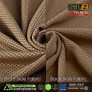 281Z Mens Military Moisture Wicking Base Layer Shirt - Tactical Training Army Professional - Polartec Delta - Odor Resist - Cool Touch (Coyote Brown, Large)