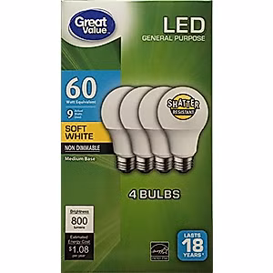 LED Soft White Medium Base 60 Watt Equivalent
