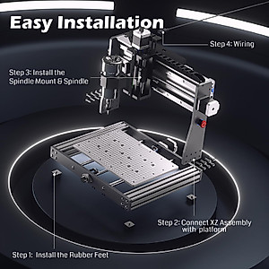Genmitsu 3020-PRO MAX CNC Router Machine for Metal Carving and more, GRBL Offline Controller, with Limit Switches & Emergency-Stop, XYZ Effective Working Area 300 x 200 x 72mm (11.8 x 7.9 x 2.8inch)