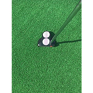 Sticker for Golf Putter, 3 Lines Alignment (Triple Track) (Magenta and Purple, 1 Pack)